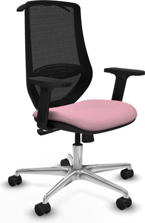 Piqueras y Crespo Rosa Schreibtischstuhl mit marmorierten R&auml;dern mit 2D-Armlehnen, h&ouml;henverstellbare Lendenwirbelst&uuml;tze, ausgestattet mit Sincro 4 Positionen und injizi