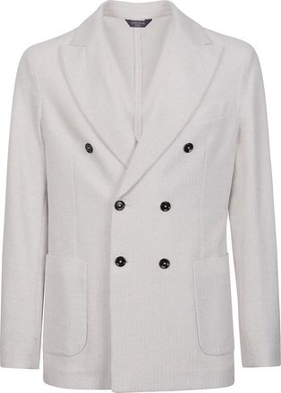 Circolo 1901 Homme, Vestes, Blanc, Taille: L Veste en Lin et Coton
