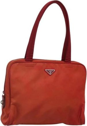Prada Pre-owned Nylon sacs-main - Femme - Pre-owned - Rouge - Taille: ONE Size