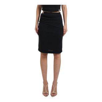 Guess Schwarzer Elastischer Juwelendetailrock - - Skirts - Damen - Schwarzk - XS