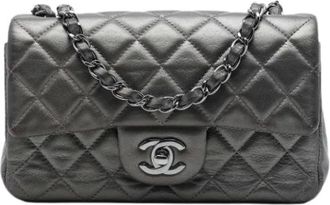 Chanel Sac bandouli&egrave;re matelass&eacute; doccasion - Femme - Pre-owned - Gris - Taille: ONE Size