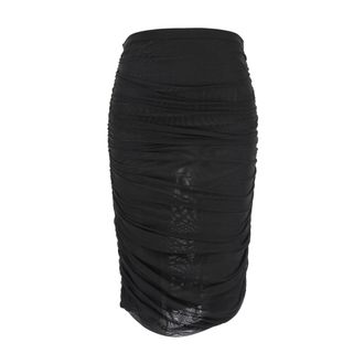 Federica Tosi Schwarzer T&uuml;llrock mit Drapierung - - Skirts - Damen - Schwarzk - M