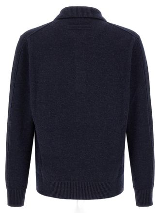Ermenegildo Zegna Wool-Cashmere Blend Polo Shirt - Navy