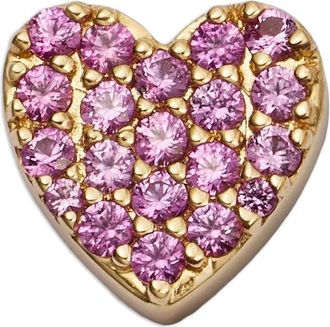 Loquet London breloque coeur en saphir rose - Or