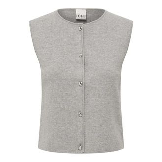 Ichi Strickware - - Jackets - Damen - Grau - M