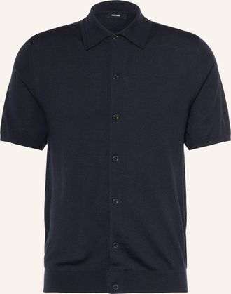 Reiss Reiss Strickhemd Drayton Slim Fit blau