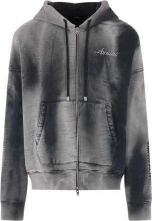 Amiri Homme, Sweatshirts et sweats &agrave; capuche, Noir, Taille: L Embellished Logo Zip-Up Sweat &agrave; capuche