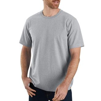 Carhartt Work in Progress Herren Relaxed Fit, schweres, kurzärmliges T-Shirt, Grau meliert, XXL