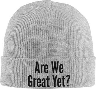 Generic Chapeau dHomme, Casquettes are We Great Yet Tricot&eacute;es? Skullies pour Femmes, Bonnets, Bonnets dHiver en Acrylique, Casquettes d&eacute;contract&eacute;es, Cadeau