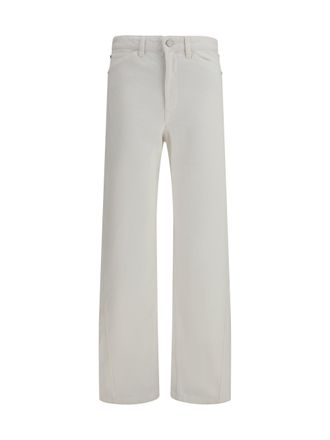 Christophe Lemaire Womens Pants Five-Pocket Cotton Milk Trousers