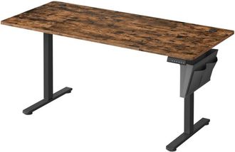 Songmics Songmics - Bureau &Eacute;lectrique Assis-Debout, Bureau R&eacute;glable en Hauteur, 70 x 160 x (72-120) cm, 4 Hauteurs M&eacute;morisables, Pochette de Rangement, pour