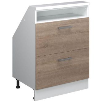 Vicco Dachschr&auml;genschrank Rion, Sonoma/Wei&szlig;, mit 2 Schubladen, Vicco