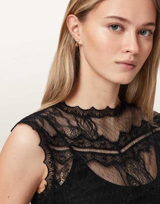 AllSaints Eliza - Tanktop in Schwarz