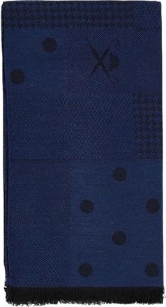 Hackett &Eacute;charpe &agrave; logo patchwork - unisex - Accessoires - Bleu - Taille: ONE Size