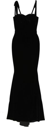 Cristallini robe longue Cybele - Noir
