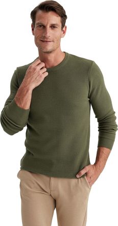 DeFacto Herren Pullover & Strickjacken - Vielseitige Pullover für Herren Slim Fit Crew Neck