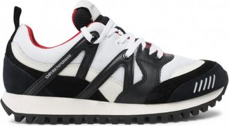 Emporio Armani Homme, Chaussures, Noir, Taille: 43 1/2 EU Xm996 Baskets