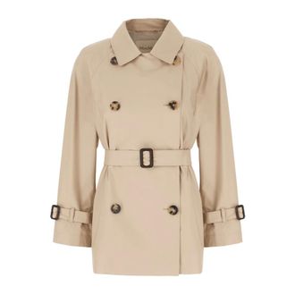 Max Mara Femme, Manteaux, Beige, Taille: 40 FR Trench-coat court