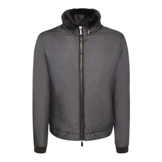 Moorer Nylonjacke mit Shearling - - Jackets - Herren - Grau - XL