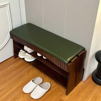 Generic Schuhbank Aus Massivholz for Den Eingangsbereich - 3-stufiger Schuhschrank Mit Hochklappbarem Sitz Und Bodenlift-Design, Schuhwechselbank (70 X 30 X 4