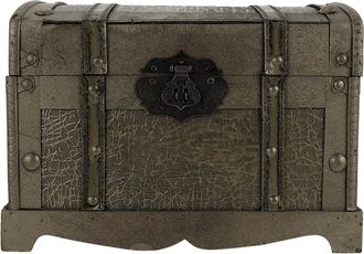 Valiclud Vintage Pirate Treasure Chest Holztruhe mit Schloss Retro stil Dekorative Aufbewahrungsbox f&uuml;r Schmuck Sammlerst&uuml;cke und Kompakt und Leicht f&uuml;r Pirate