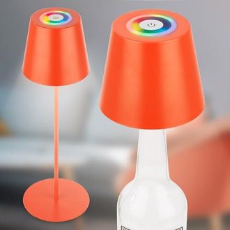 Briloner 3 in 1 RGBW LED Tischlampe kabellos IP44 mit Touch, dimmbar, Akku & Lichtquelle tauschbar, Nachttischlampe, Leselampe, LED Lampe, Campinglampe, Tischl