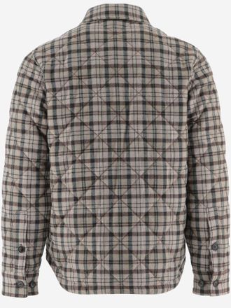 Woolrich Wool Blend Checked Shirt - Gray