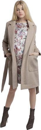 Apart Fashion Damen Aus Weicher Wollmischung Wollmantel, Taupe, 48 EU