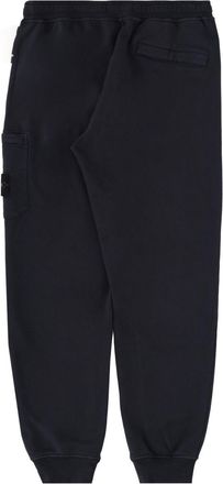Stone Island Logo Patch Cotton Jogger Pants - Blue