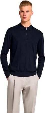 Selected Selected Homme Polo Slhberg Ls &agrave; Demi-Fermeture &eacute;clair pour Homme, Blazer Bleu Marine., XL
