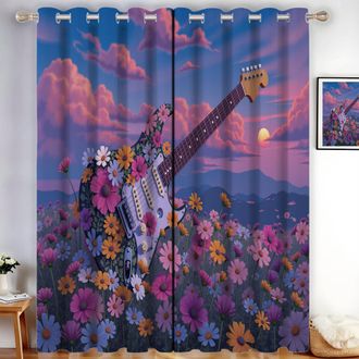 Generic Verdunklungsvorh&auml;nge Gardinen 2Er Set H 175 X B 140 cm, Blickdicht Gardinen Mit &Ouml;sen F&uuml;r Schlafzimmer Thermogardine K&auml;lteschutz Vorhang Blickdicht, Bu