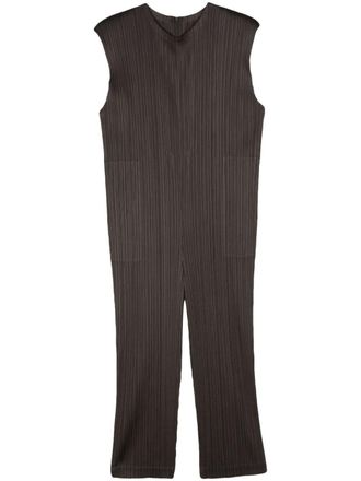 Pleats Please Issey Miyake &Auml;rmelloser Plissee-Jumpsuit - Grau