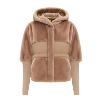Cesare Gaspari Oversized Kunstfelljacke - Beige - - Jackets - Damen - Beige - L