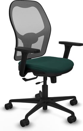 Piqueras y Crespo B&uuml;rostuhl, ideal f&uuml;r die Arbeit mit 3D-Armen, h&ouml;henverstellbare Lendenwirbelst&uuml;tze, ausgestattet mit Syncro/Traslack und injiziertem Schaumstoff, Grau