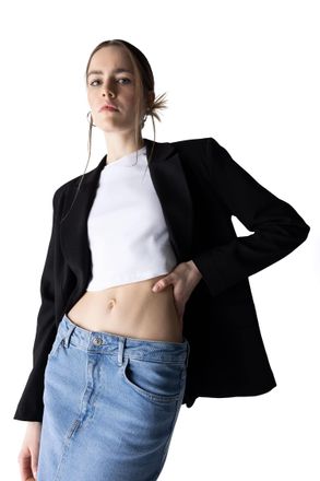 DeFacto Damen Y4939AZ Blazer, Black, 38