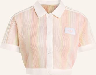 adidas Originals Adidas Originals Poloshirt Striped Cropped rosa
