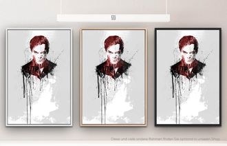 Paul Sinus Art Dexter 90x60cm auf Leinwand im Schattenfugenrahmen schwarz edel