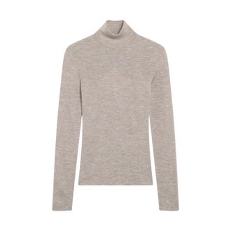 Max Mara Pull &agrave; col roul&eacute; Cavallo - Femme - Pulls - Beige - Taille: 42 FR