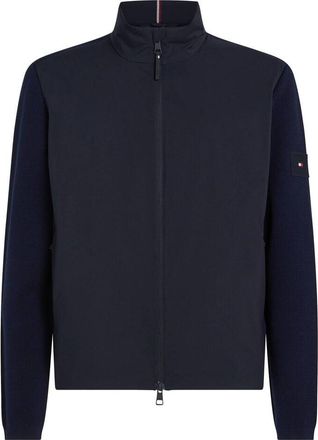 Tommy Hilfiger Herren Strickjacke MIXED MEDIA SWEATER ZIP THROUGH
