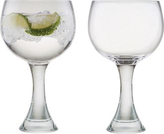 Anton Studio Designs Manhattan Handgefertigte Gin-Gl&auml;ser f&uuml;r Wein, Cocktails oder Wasser - 350 ml - Klar - Set mit 2 eleganten Cocktailgl&auml;sern