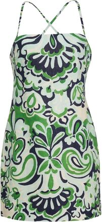 Cara Cara robe courte &agrave; imprim&eacute; g&eacute;om&eacute;trique - Vert