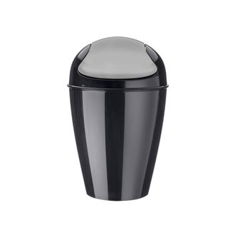 Koziol DEL S Schwingdeckeleimer 5l - Moderner M&uuml;lleimer f&uuml;r Bad und K&uuml;che, Robust und Leicht zu Reinigen, Hygienischer Abfalleimer mit Schwingdeckel, Platzsp