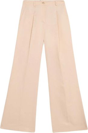 Oltre Weite Leinenmischhose - - Trousers - Damen - Rosa - 2XL