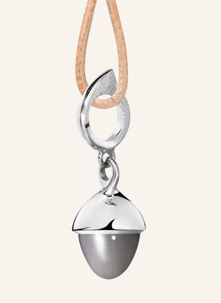 Tamara Comolli Tamara Comolli Anh&auml;nger Pendant Mikado Flamenco Moonstone Grey Aus 18 Karat Wei&szlig;gold Mit Grauem Mondstein silber