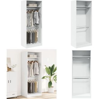 vidaXL Kleiderschrank Wei&szlig; 80x50x200 cm Holzwerkstoff - Vidaxl