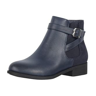 Elara Bottes Femme Chelsea Bottines Chunkyrayan C298-Navy New-39