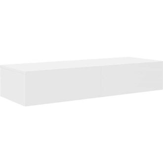 vidaXL Wandregal mit Schubladen Wei&szlig; 100x36x19 cm Holzwerkstoff vidaXL689033