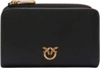 Pinko Pinko, Femme, Accessoires, Noir, Taille: ONE Size Portefeuille Rectangulaire Multifonction