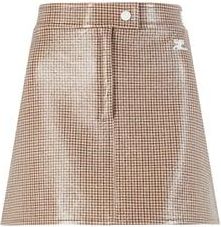 Courr&egrave;ges Jupe courte &agrave; carreaux