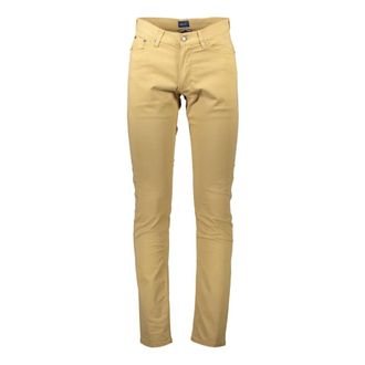 GANT Homme, Pantalons, Beige, Taille: W30 L34 Pantalon Homme Beige 5 Poches Fermeture &Eacute;clair Bouton Logo